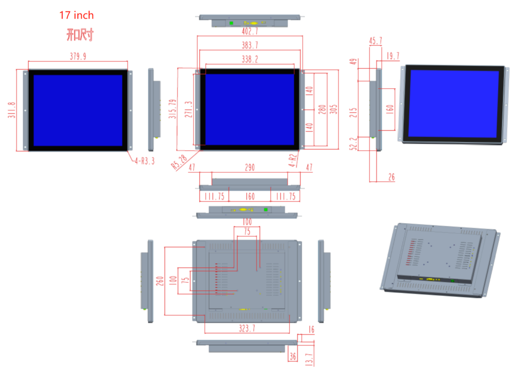17 inch open frame touch screen monitor – Industrial and Gaming Touch Screen & Monitor